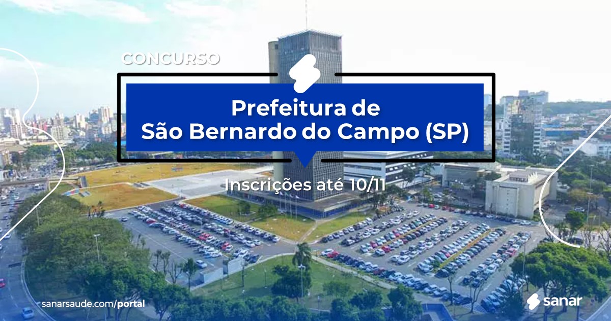 Concurso de São Bernardo do Campo - SP: vagas na Saúde!