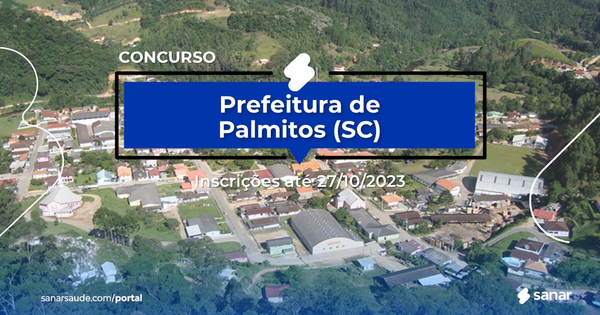 Concurso de Palmitos - SC: salários de até R$9 mil na Saúde!