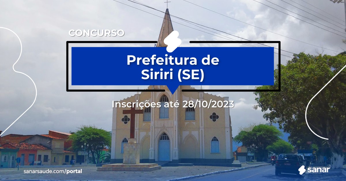 Concurso de Siriri - SE: na Saúde, vagas imediatas!